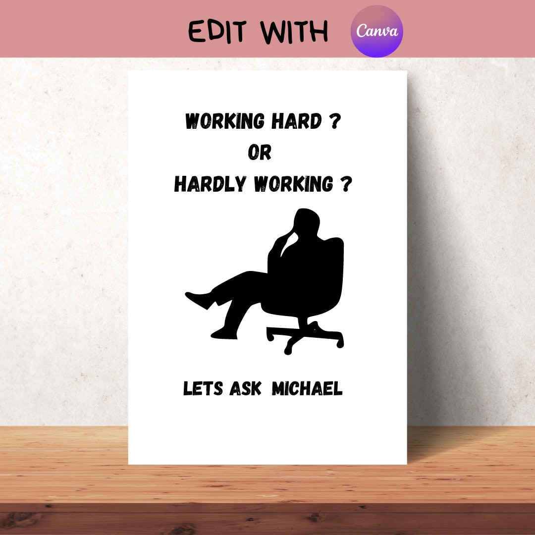 Editable Office Humor Posters Personalize With Your Colleagues' Names ...