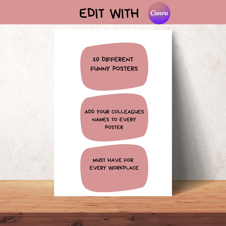 Editable Office Humor Posters Personalize With Your Colleagues' Names ...