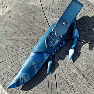Unique Handmade Knife "dolphin" in Stock – DI69-MP Steel Blade in N690 ...