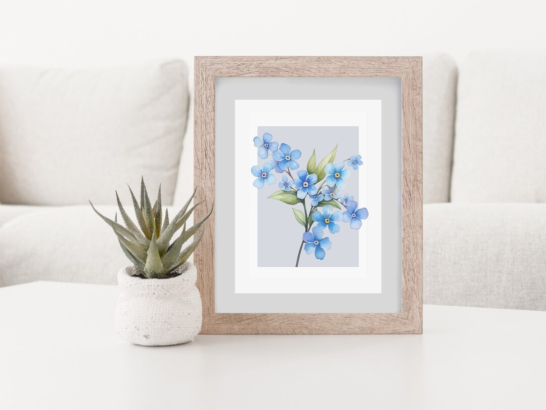 FORGET ME NOT Flower - Printable Watercolor Flower - Memorial Baby Loss ...