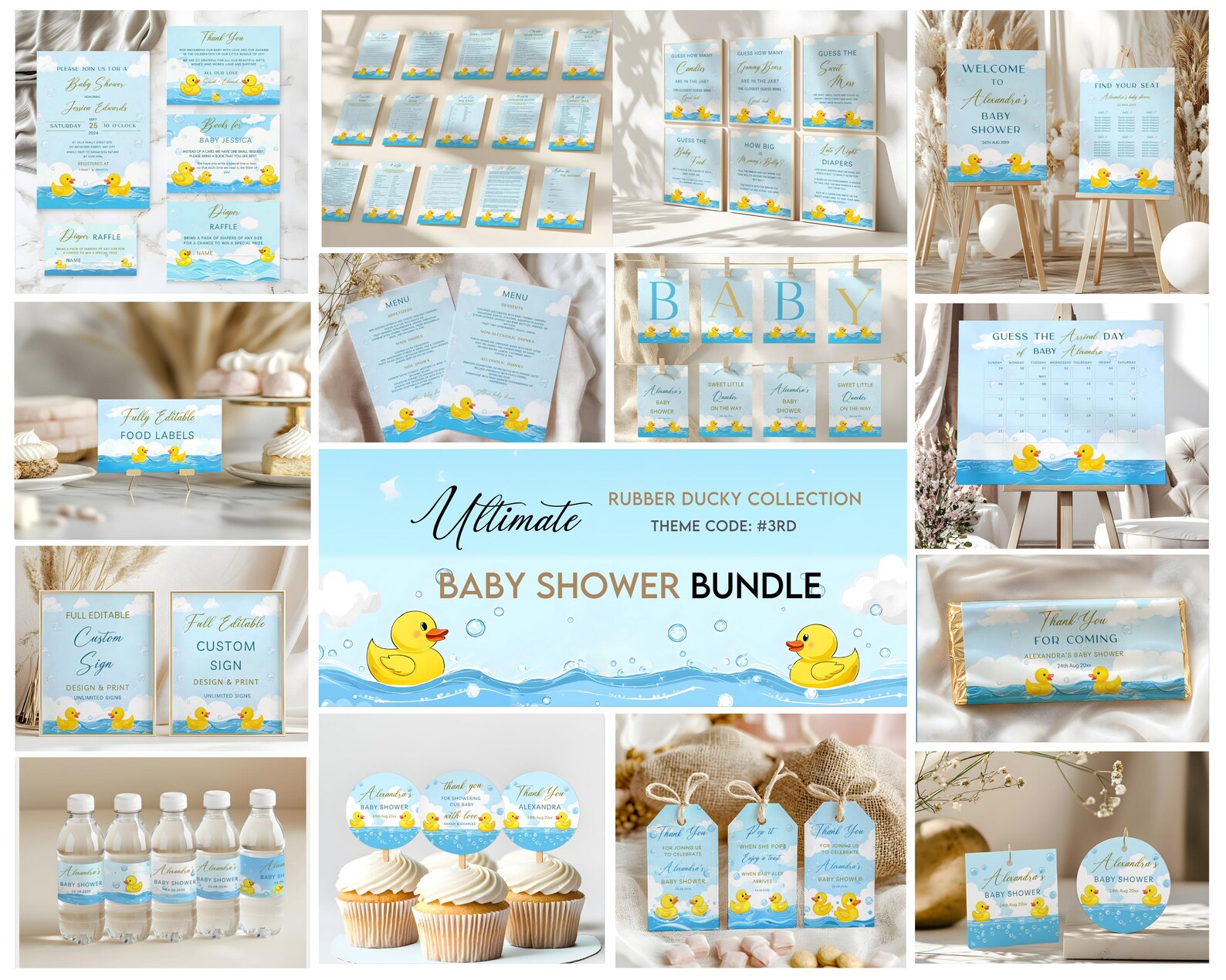 Editable Seating Chart, Rubber Duck Baby Shower Seating Seating Plan ...