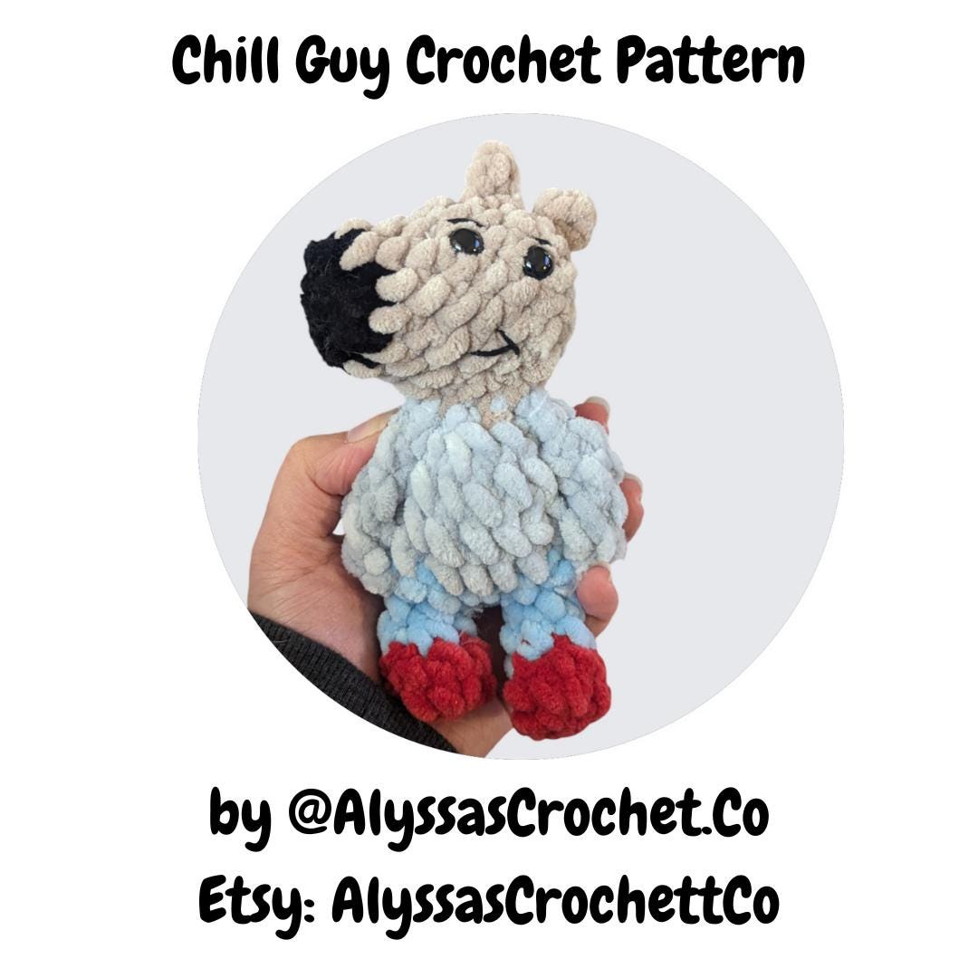 Chill Guy Crochet Pattern / Chill Guy Keychain Crochet Pattern - Etsy