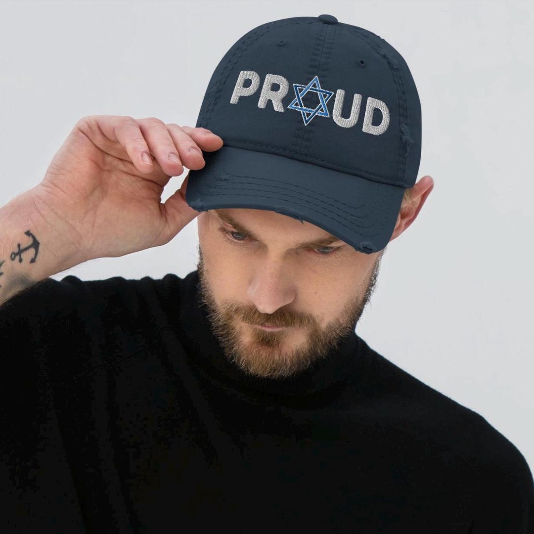 Jewish Pride Hat: Embroidered Jewish Star, Star of David, Magen David ...