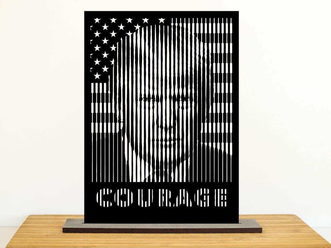 Trump Courage Laser Artwork, Svg Digital File, Optical Art, for Trump ...