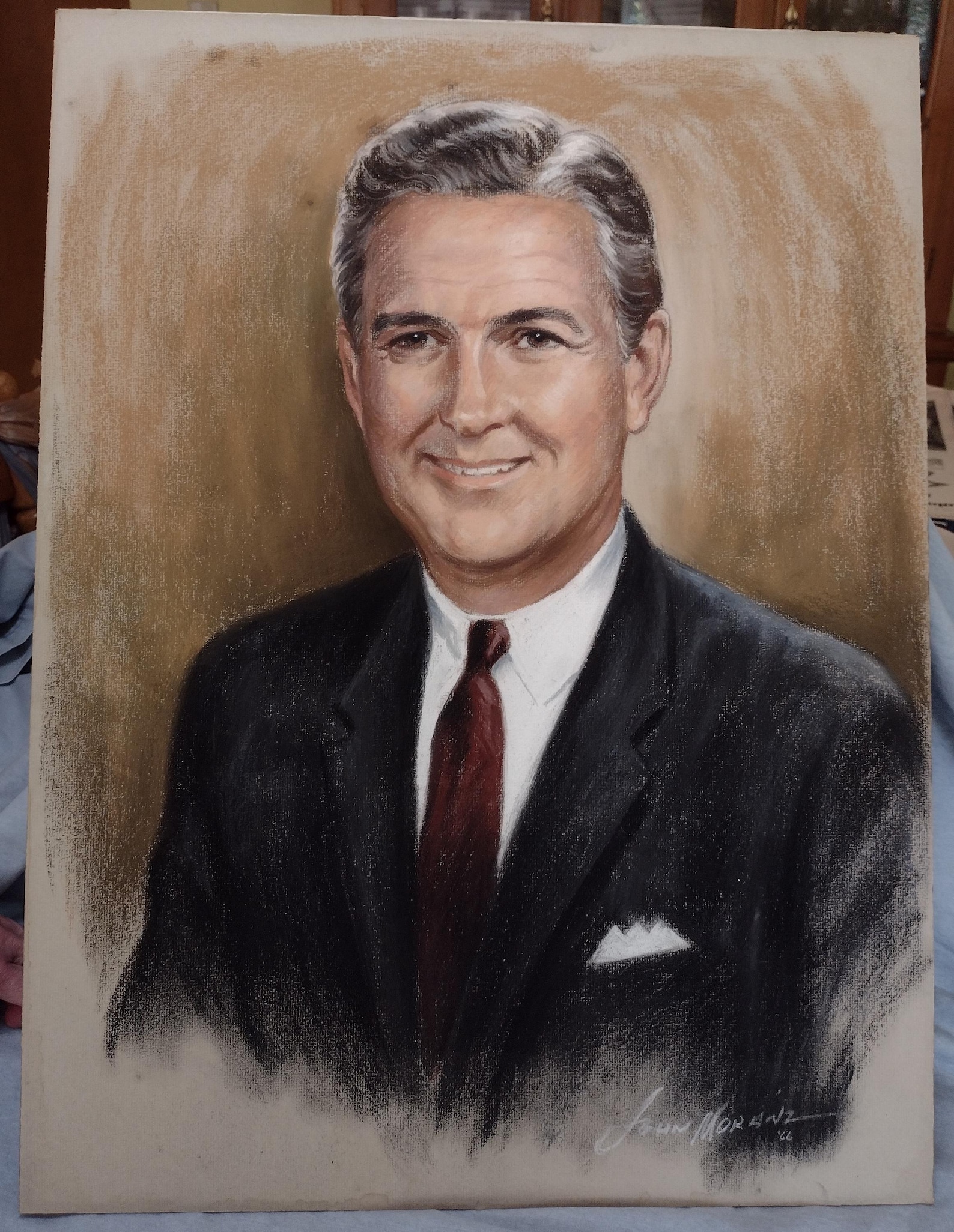 Original 1966 Pencil/pastel Portrait of John Connally Former Governor ...