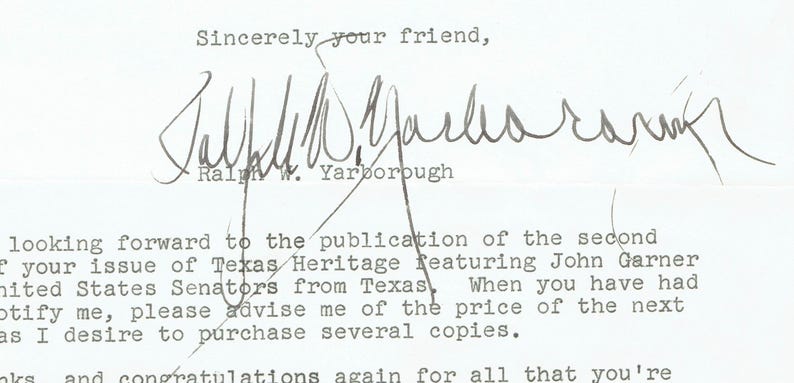 1960 Typewritten Letter United States Senate Letterhead Signed by ...