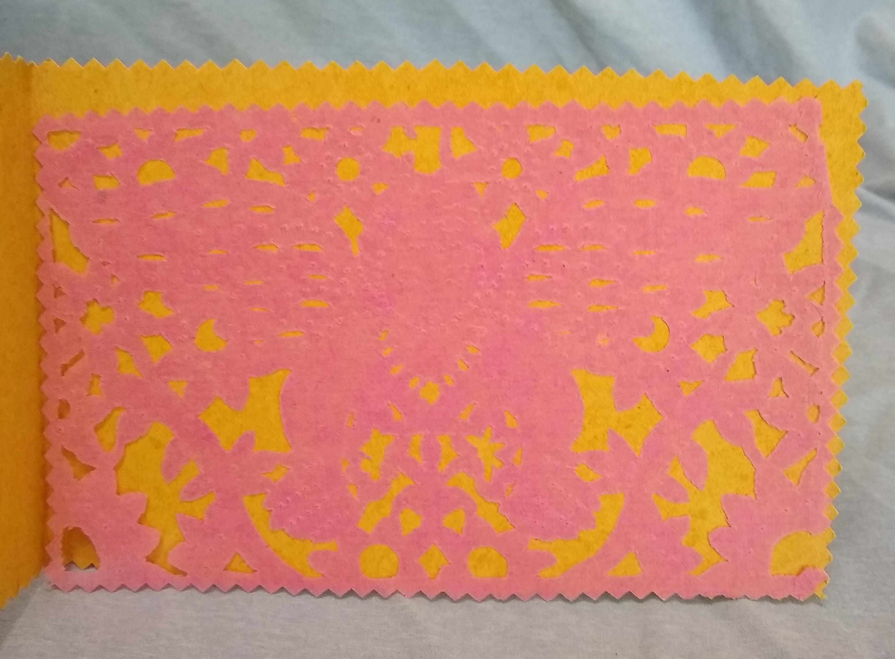 Four Vintage Papel Picado Mexican Folk Art Souvenirs Paintings and ...