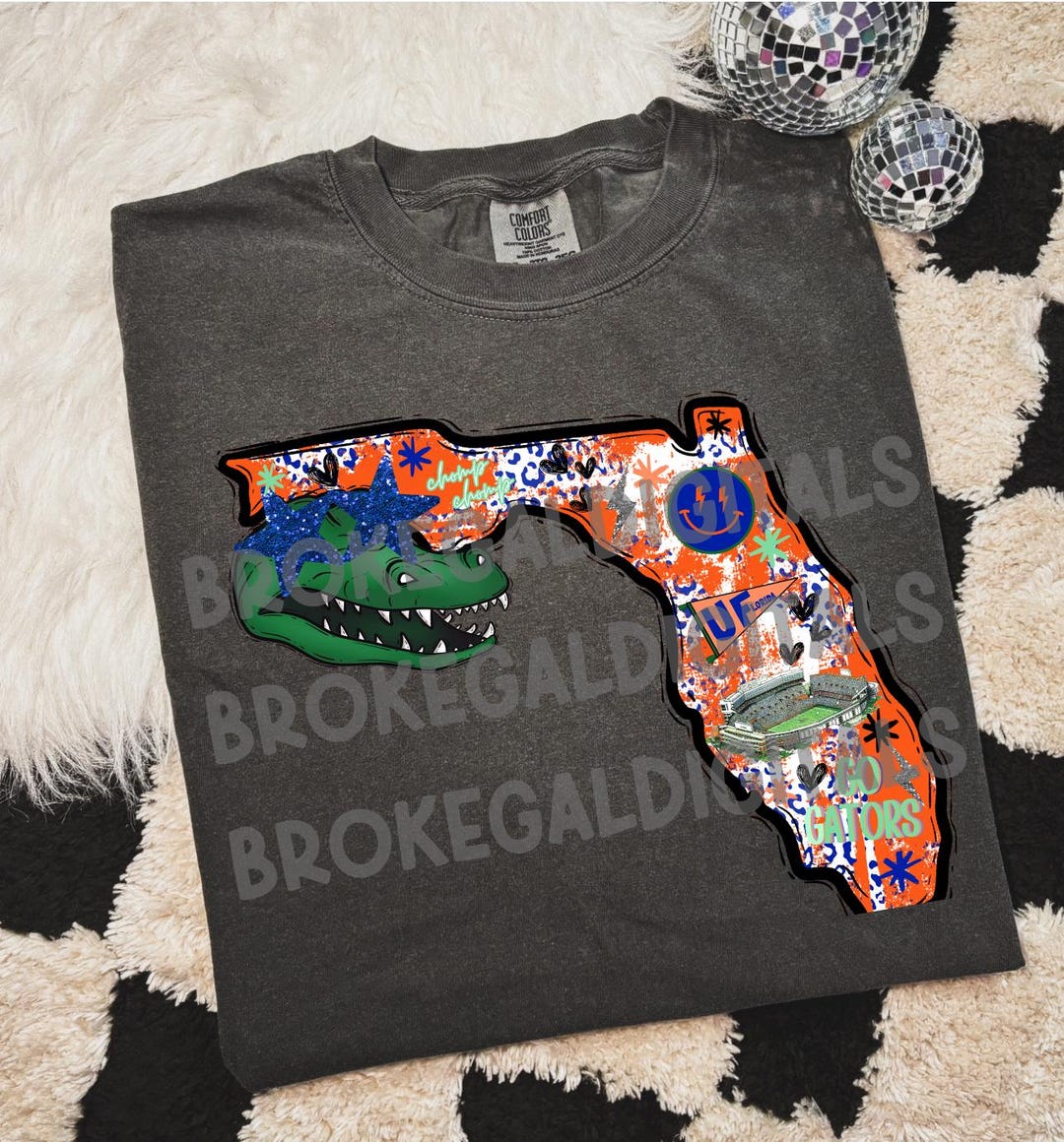 Gators Custom Preppy Hand Drawn Gameday Digital Download Png - Etsy