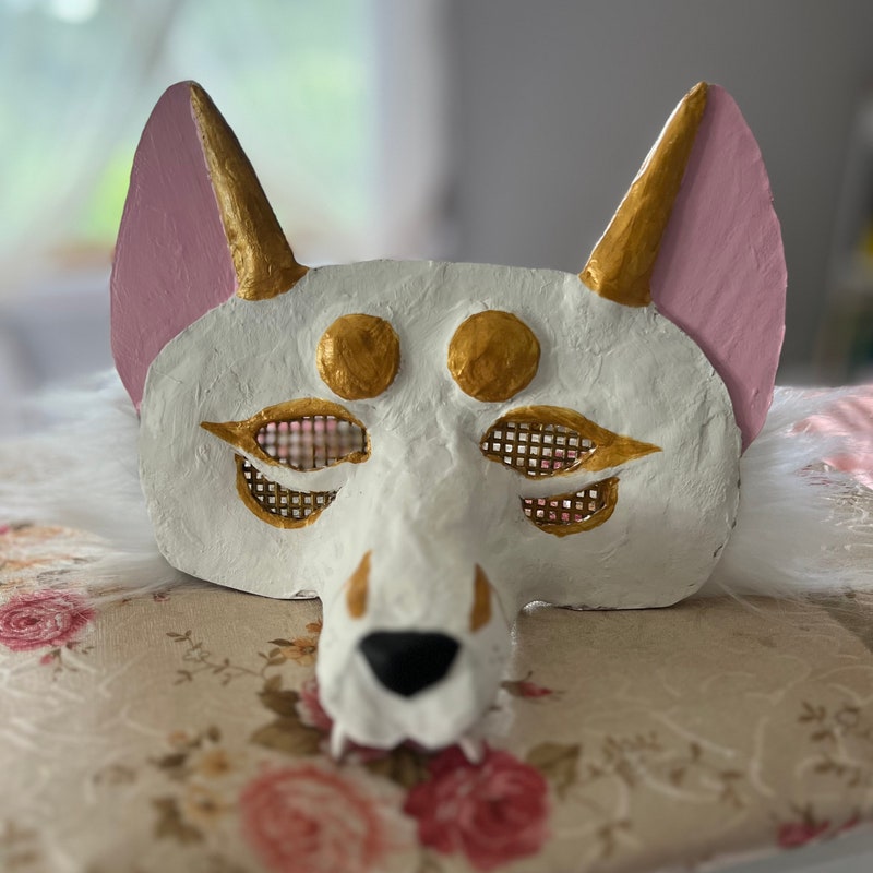 Therian Mask Marble Fox - Etsy