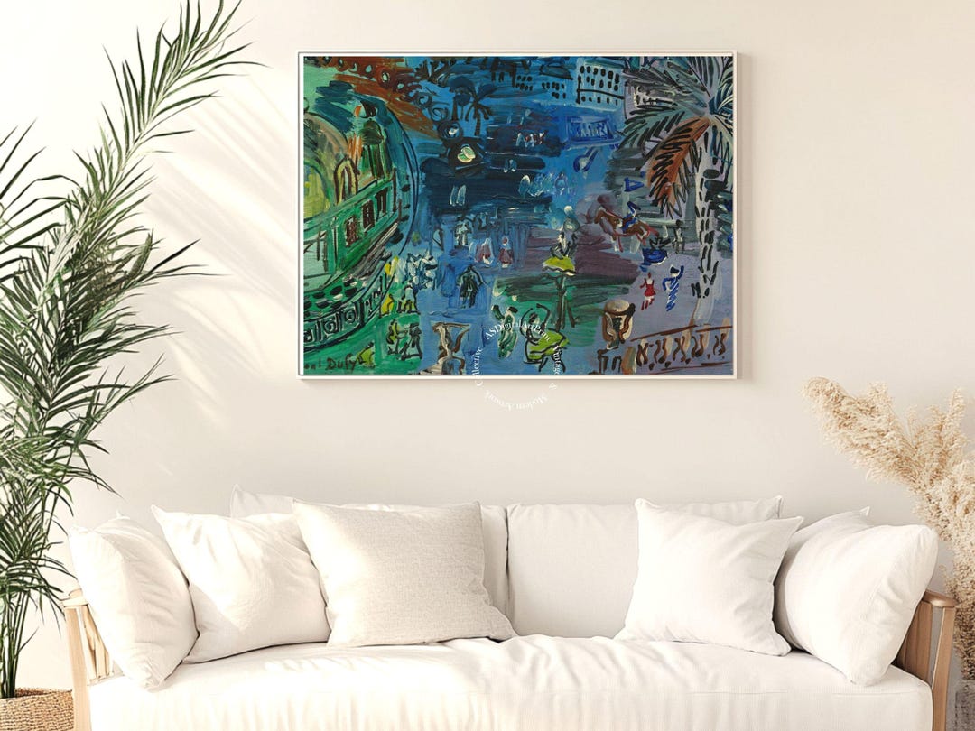 Raoul Dufy 'casino of Nice' Art Print, French Riviera Decor (digital ...