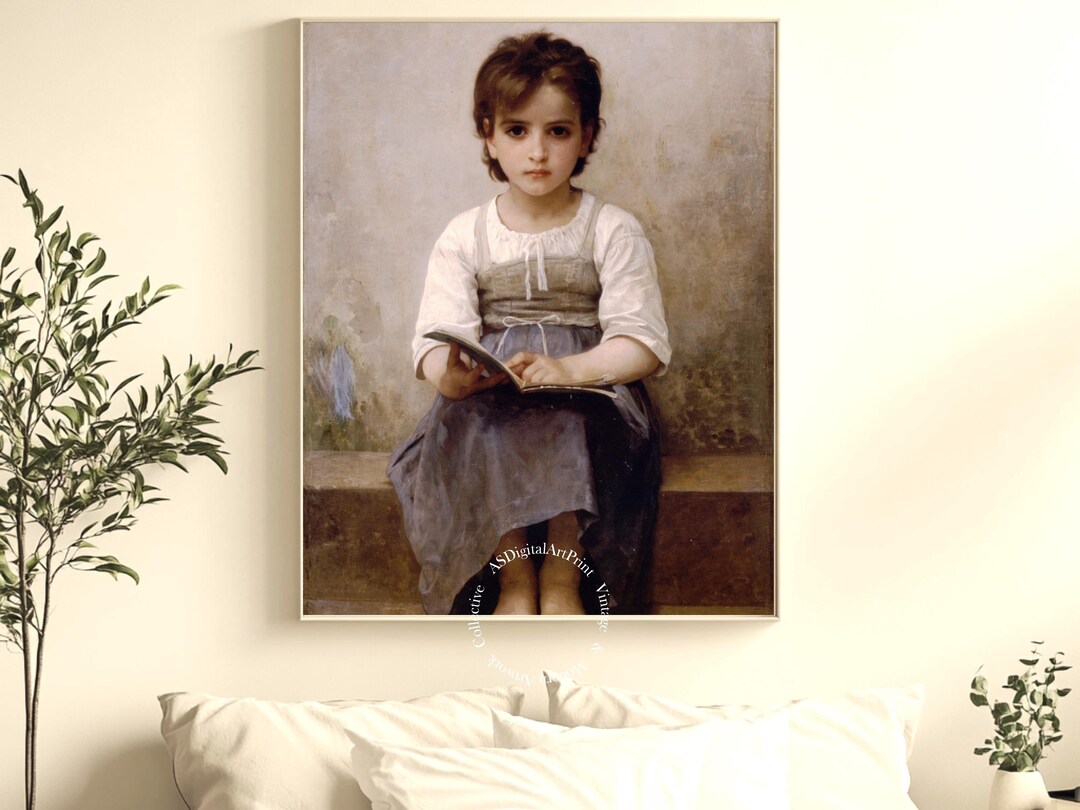 Bouguereau Print: the Difficult Lesson, 19th Century French Art ...