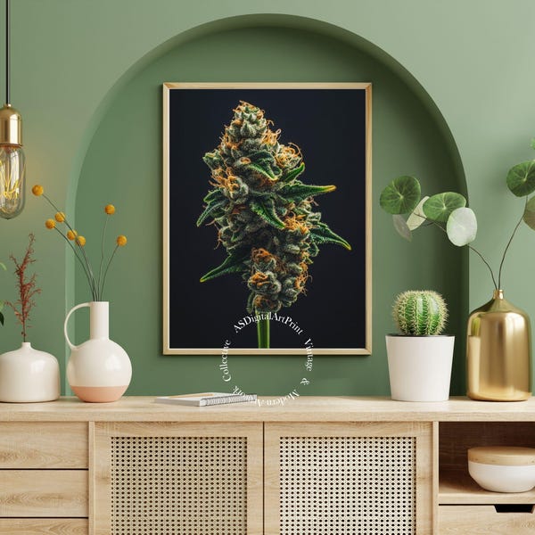Marijuana Botanical Print - Etsy