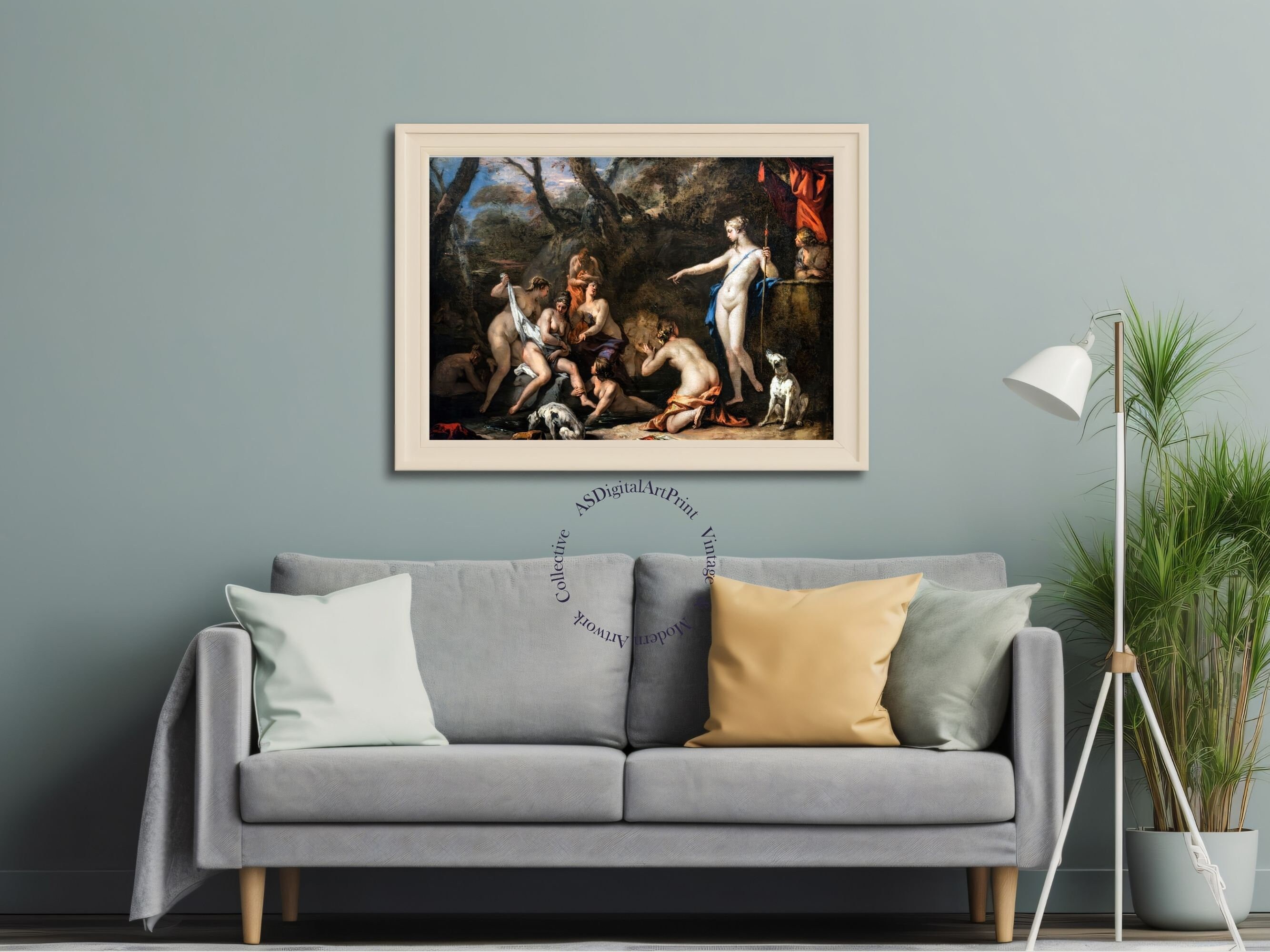 Sebastiano Ricci Diana and Callisto Digital Poster Home Decor, Wall ...