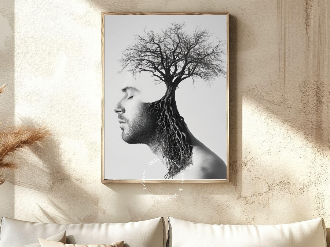 Tree of Life Surreal Art Print: Inner Growth, Spiritual Artwork ...