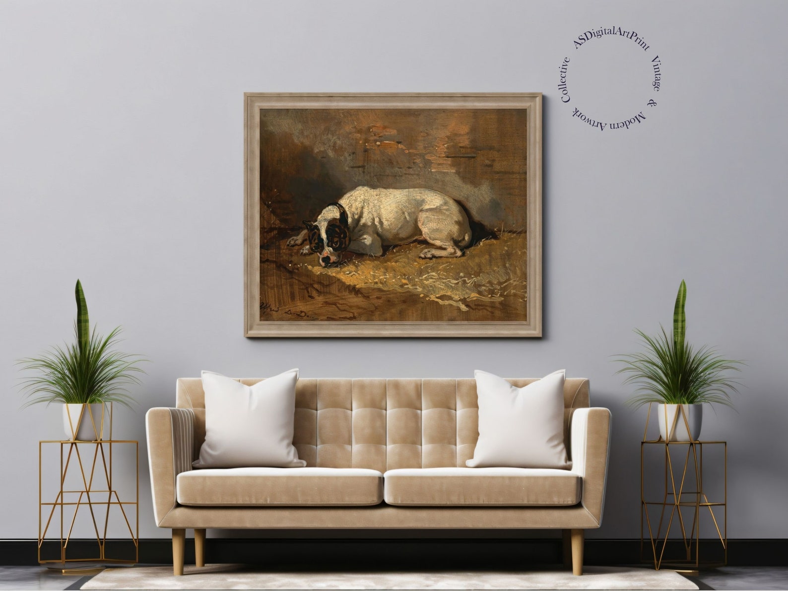 Alfred De Dreux A Good Friend Printable Digital Poster Home Decor, Wall ...