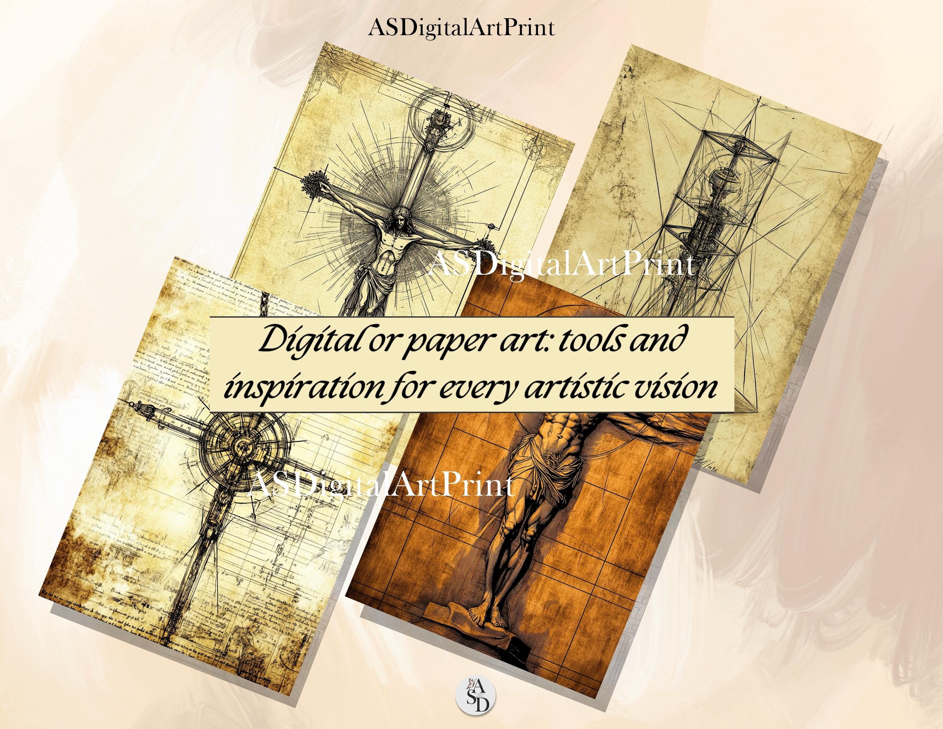 Da Vinci Art Prints: Renaissance Anatomy & Invention Sketches (digital ...