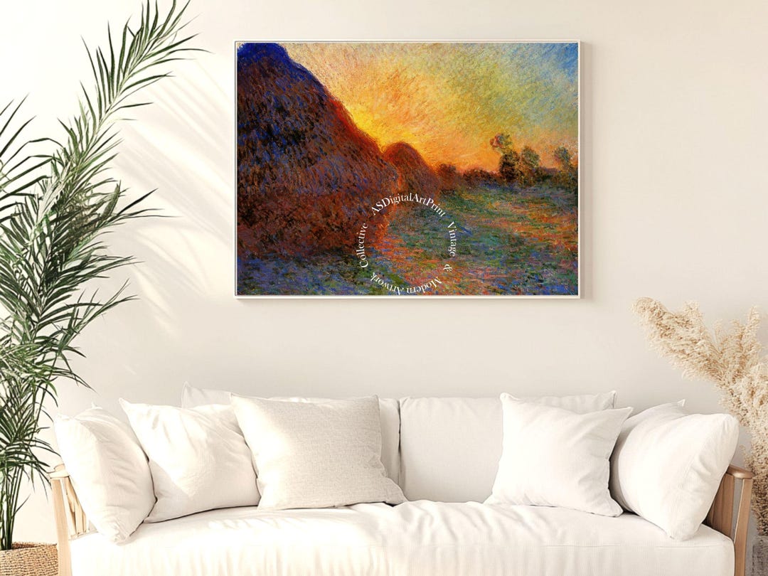 The Haystacks - by Claude Monet - Impressionist Art for Elegant ...