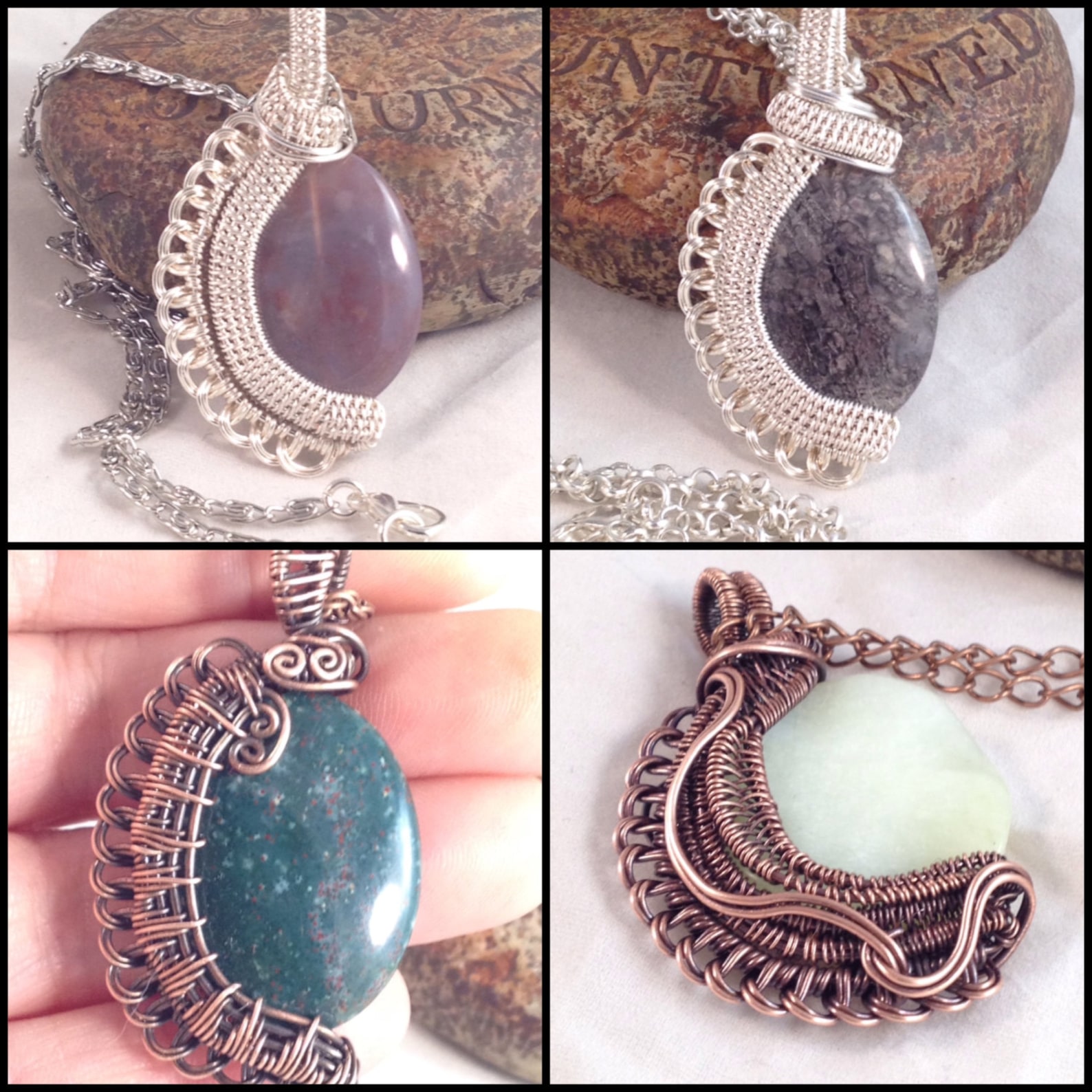PDF TUTORIAL, Lace and Stone Bead Pendant, Step by Step Instructions ...