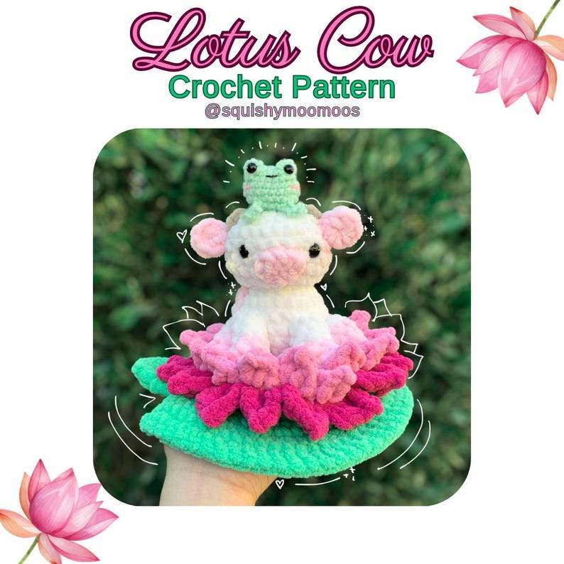 Lotus Cow Crochet Pattern - Etsy