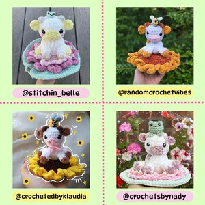 Sunflower and Lotus Cows 2-in-1 Crochet Pattern - Etsy