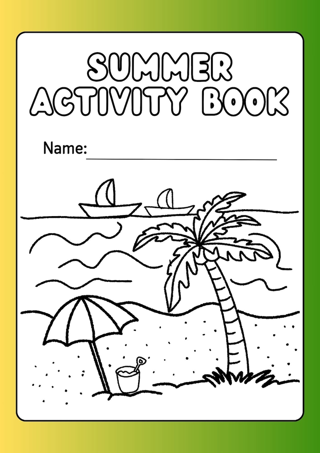 Summer Activity Book, Summer Templates Kids - Etsy