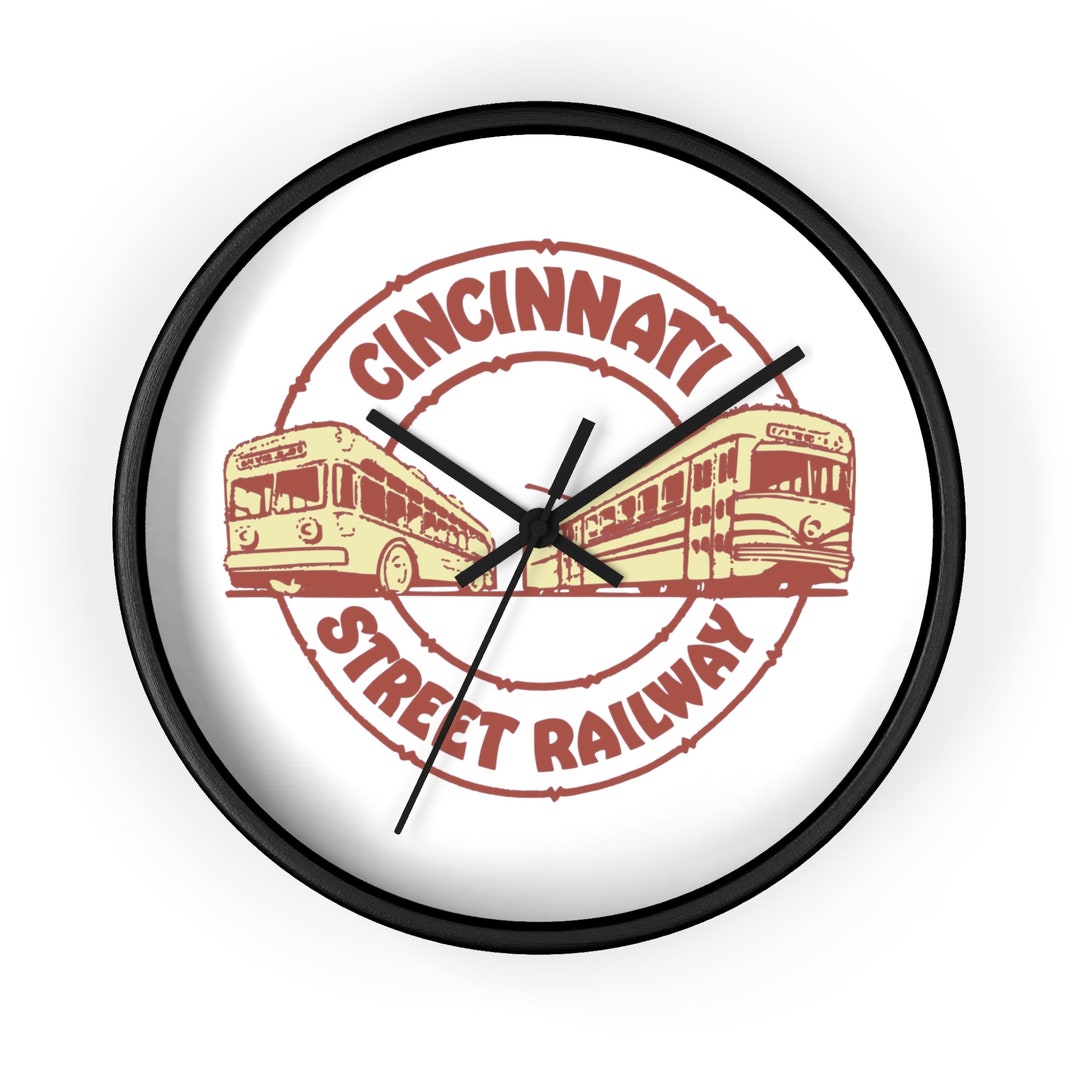 Cincinnati Street Rail Car Train Trolley Wall Clock - Etsy