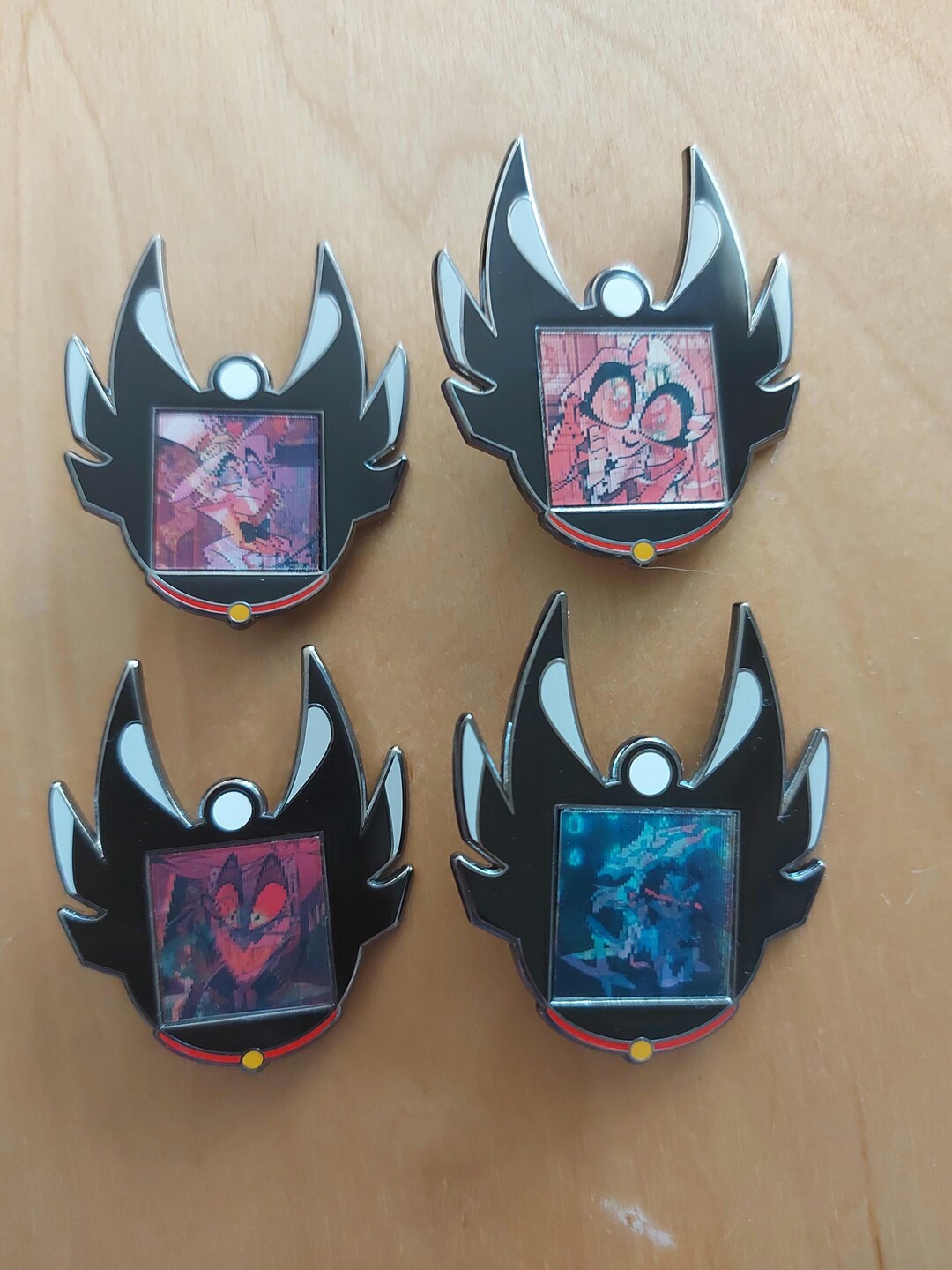 Lenticular Lense Enamel Pin Hazbin Hotel & Helluva Boss Limited Edition ...
