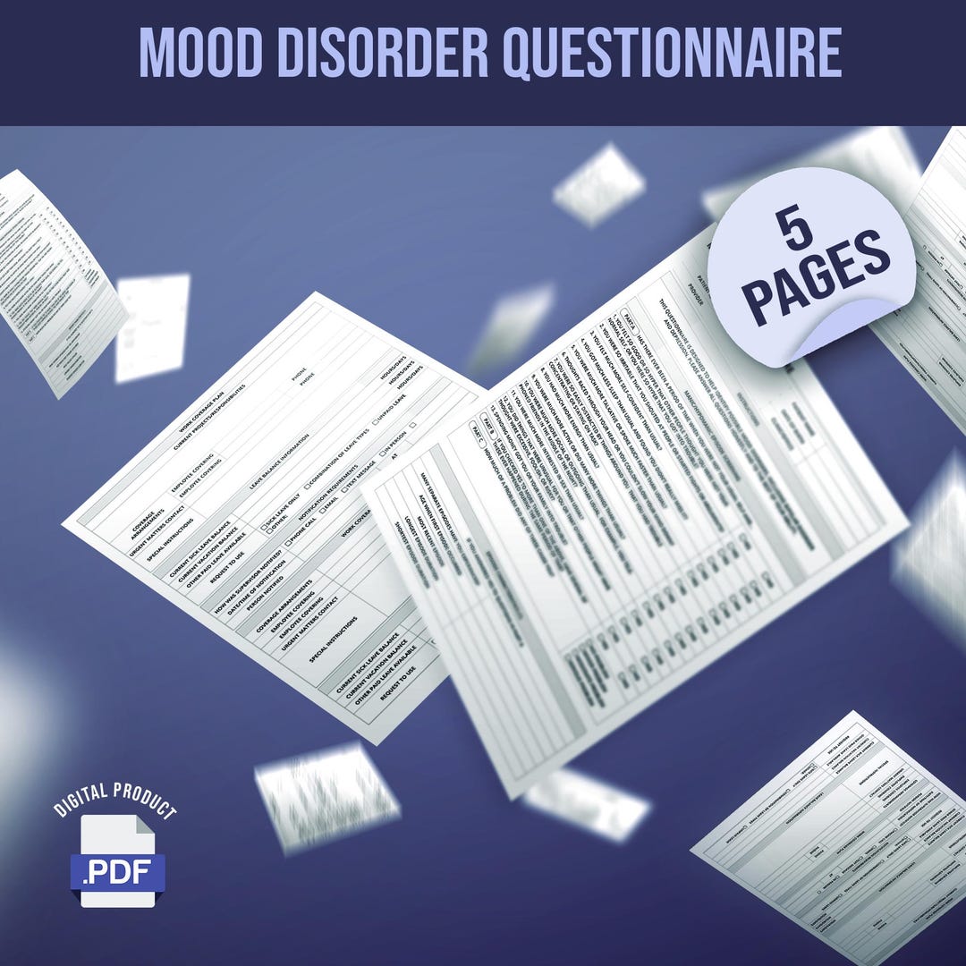 Mood Disorder Questionnaire - Etsy