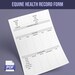 Equine Health Record Form - Etsy