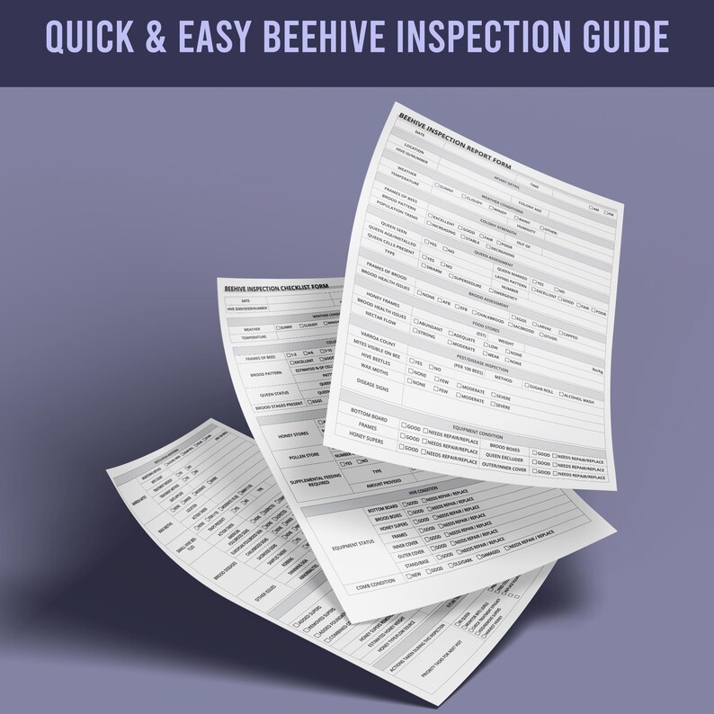 Beehive Inspection Report & Checklist Form - Etsy