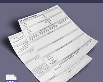 Physician Referral Form for Speech Therapy | Editable, Fillable ...