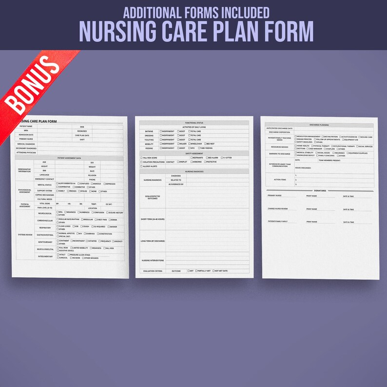 Nursing Patient Intake Form - Etsy