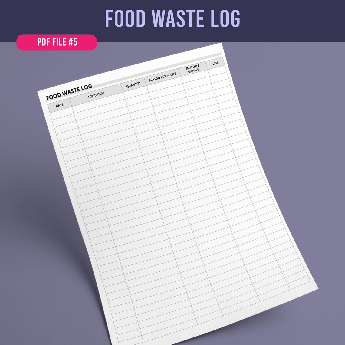 Restaurant Kitchen Tracking Forms Bundle - Etsy