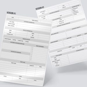 Mechanic Work Order Form - Etsy