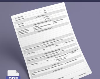 Printable Detention Slips, Detention Sheet Printable, Detention Slip ...