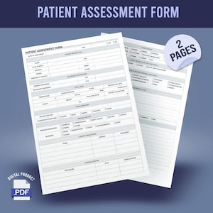 Patient Assessment Form - Etsy