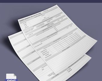 ASB Leadership Application Form, Editable Template | Printable ...