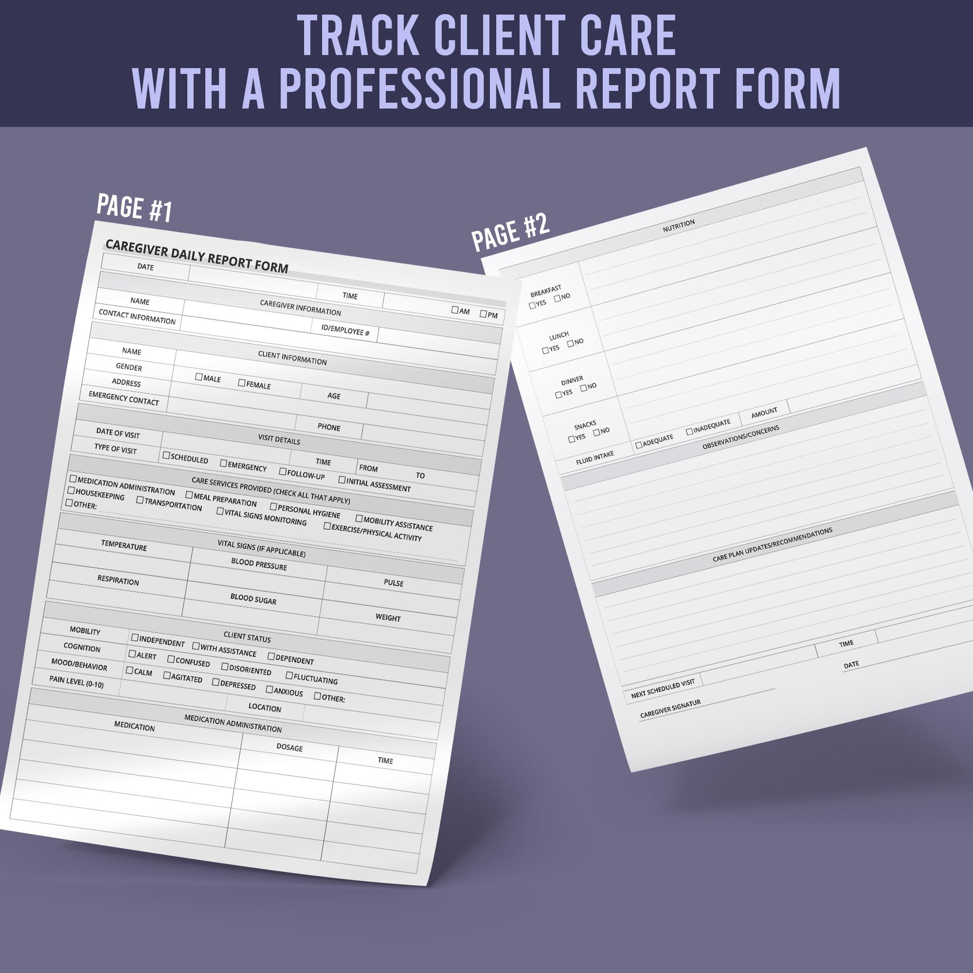 Caregiver Report Form - Etsy