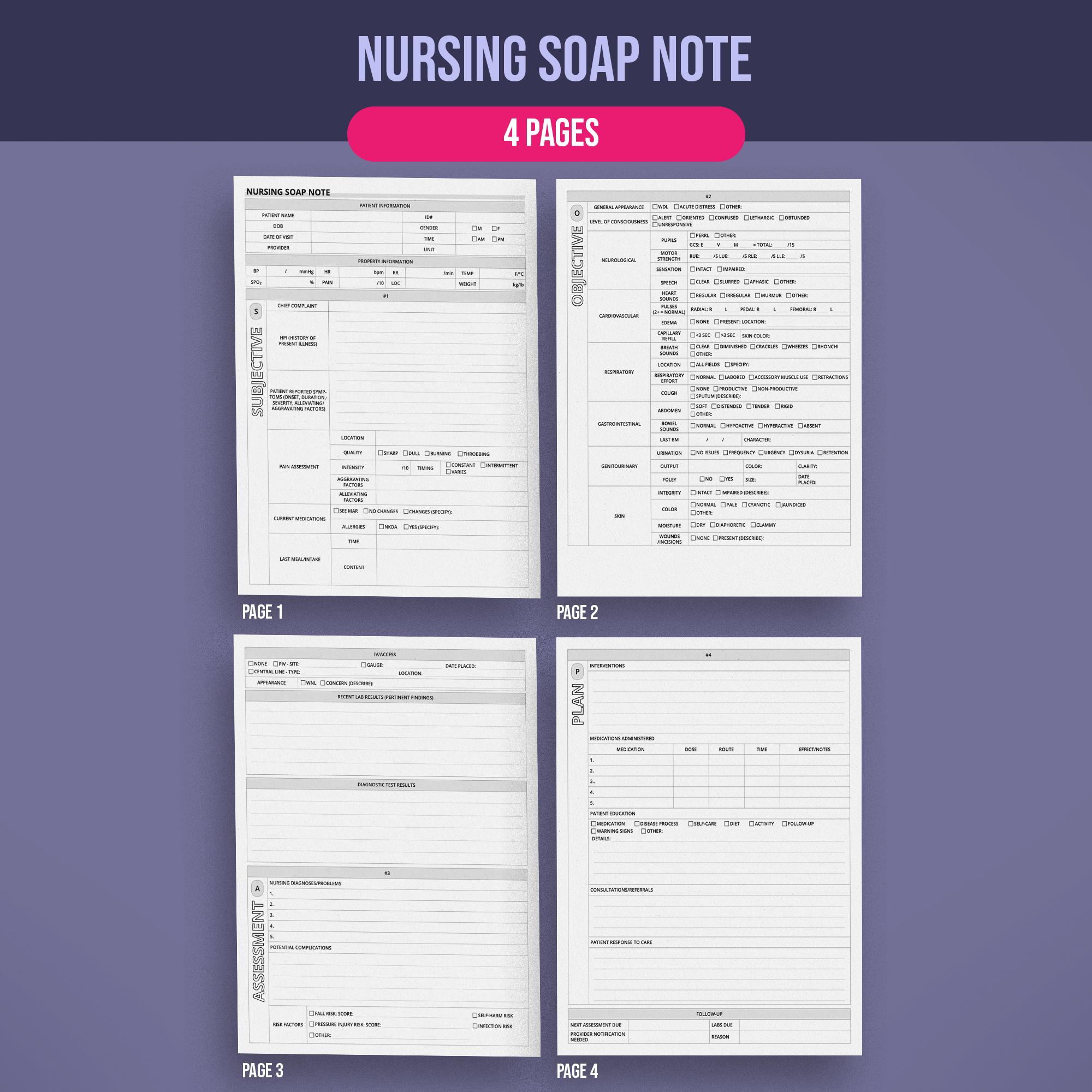 Nursing Forms Bundle | Care Plan, HIPAA, SBAR, Assessment (PDF Download ...