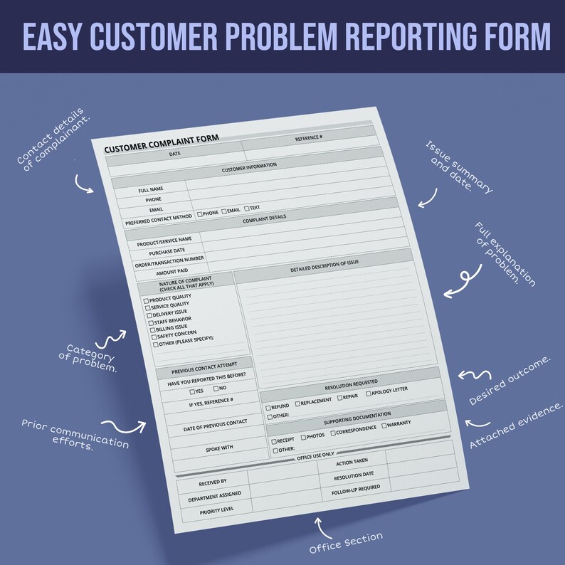 Customer Complaints Form - Etsy