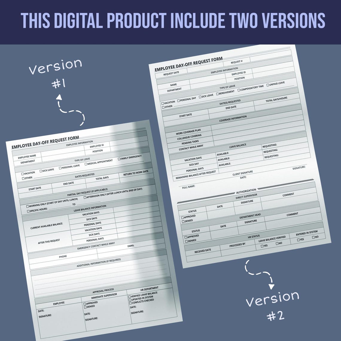 Employee Leave / Day-off Request Forms - Etsy