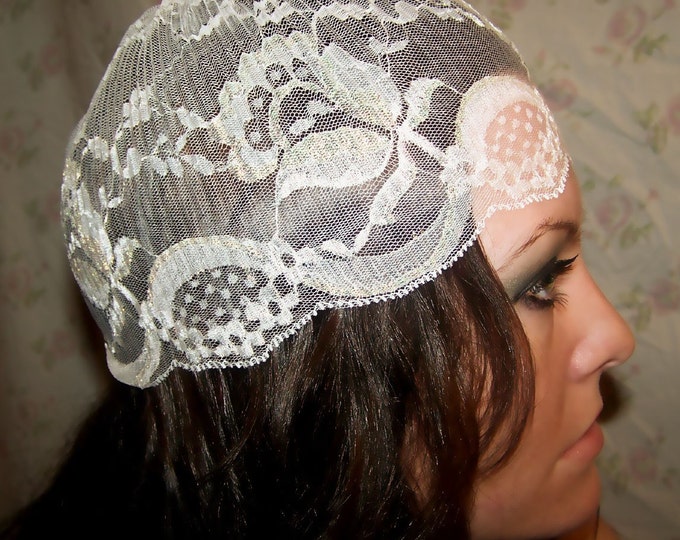 Vintage Couture French Lace Bridal Cap 2 - Etsy
