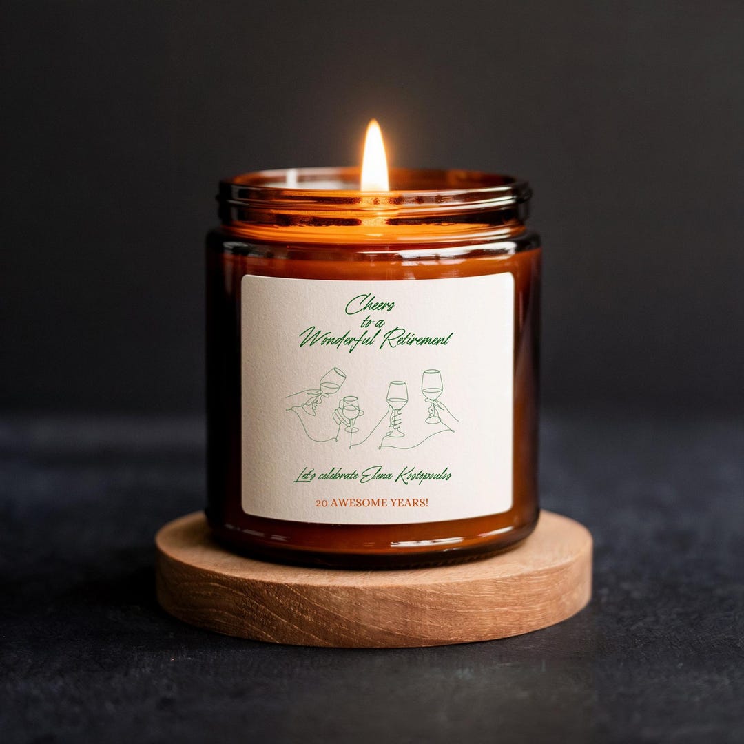 Personalized Retirement Candle Gift for Coworker Farewell Present ...