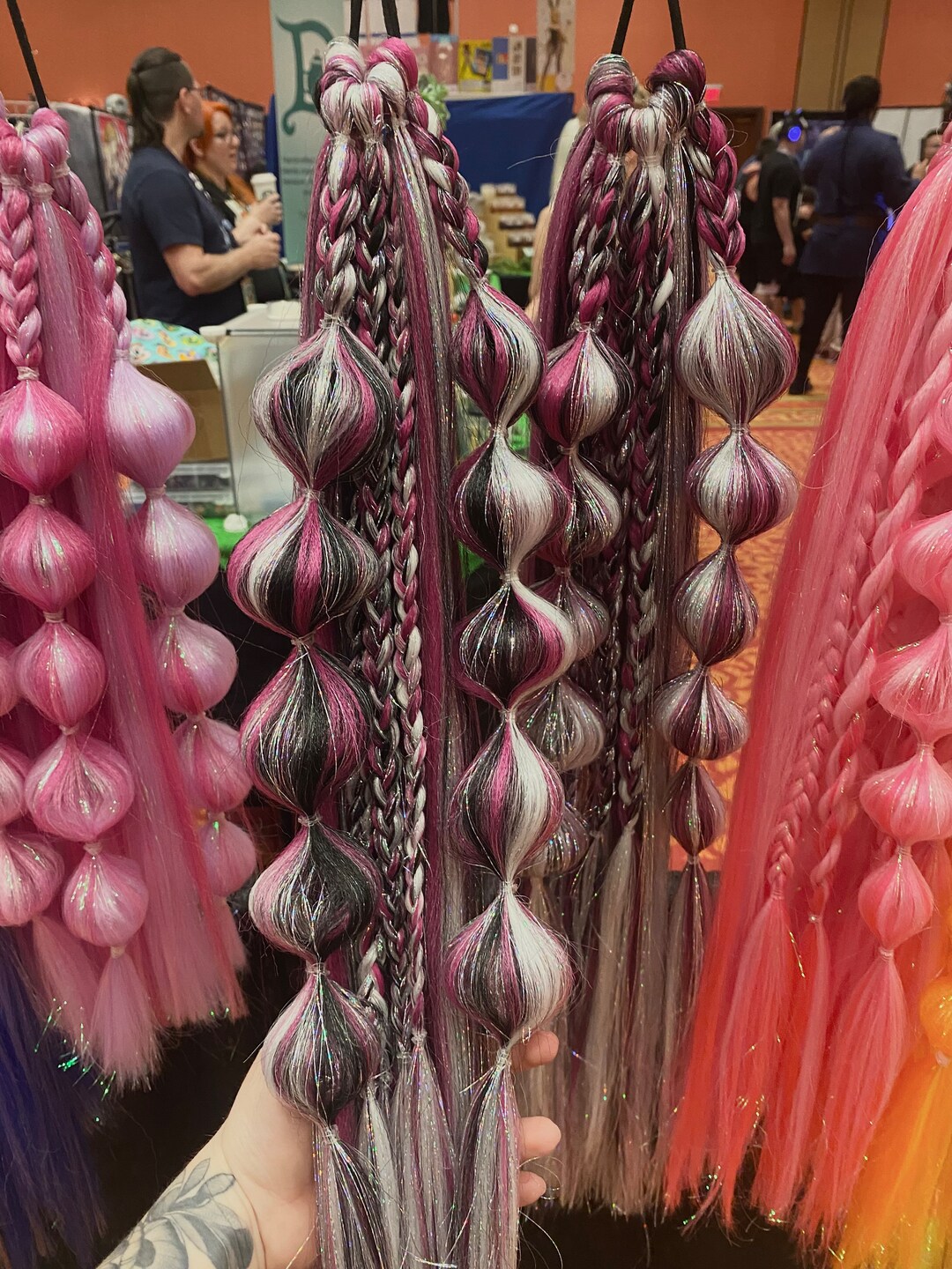 Festival Braids, Rave Braids, Bubble Braids, Ponytail Bubble Extensions ...