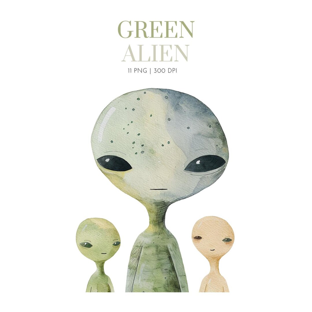 Cute Alien Clipart, Alien Clipart ,boy Birthday Clipart,alien Cartoon ...