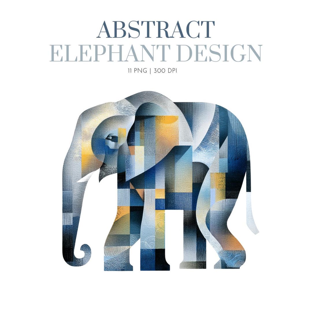 Abstract Elephant Clipart, Elephant Clipart,elephant Pngs, Wall Art ...