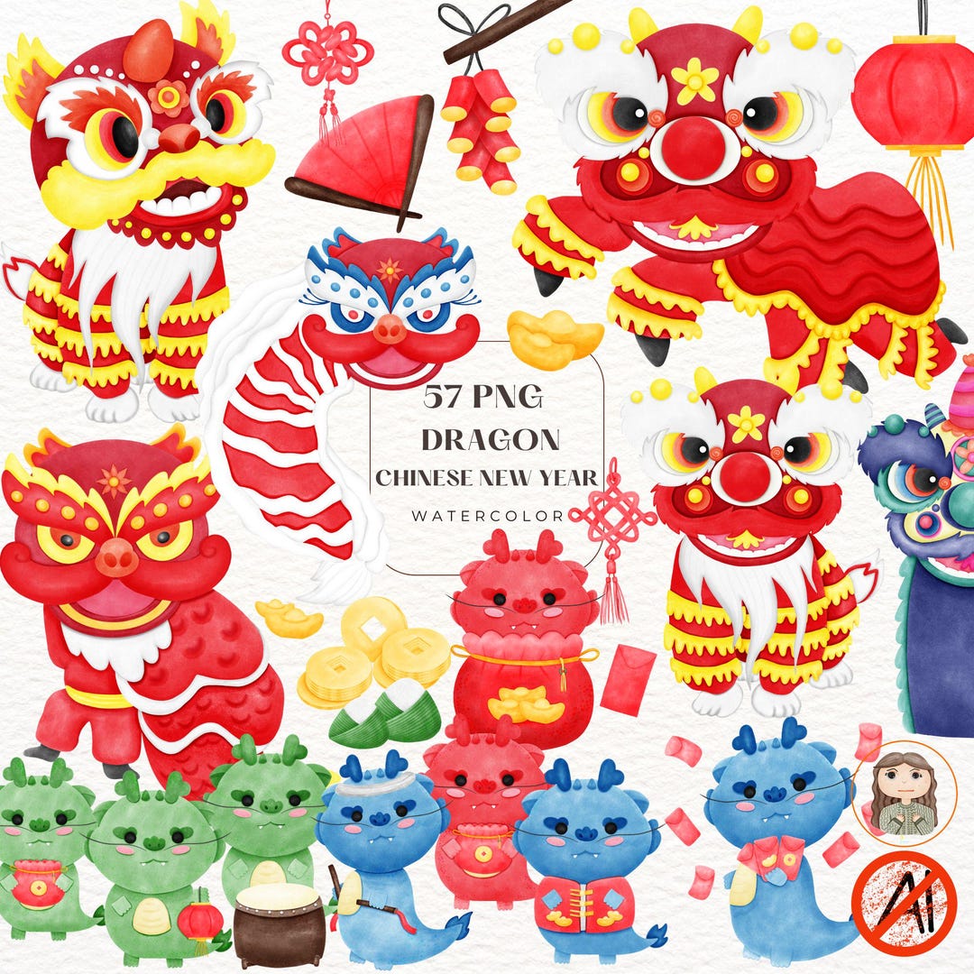 Chinese New Year Dragon Clipart L 57 High Quality PNG L Hand Drawn I ...
