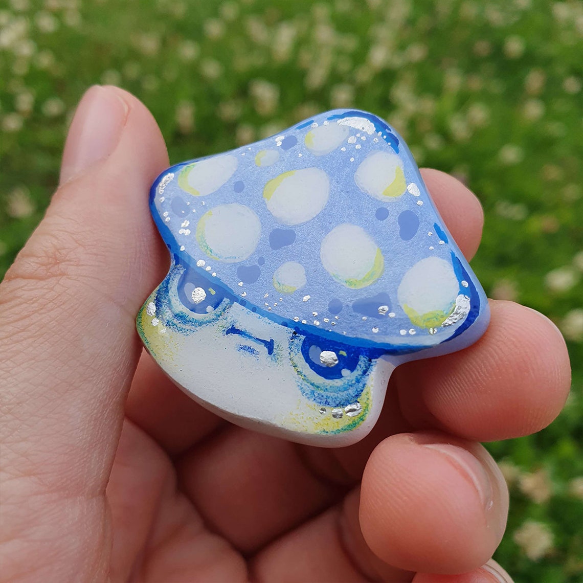 Mushroom Clay Pin / Handmade Cute Air Dry Clay Pins - Etsy
