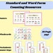 Math Resource: Numbers 1-10 in Standard and Word Form With Picture ...