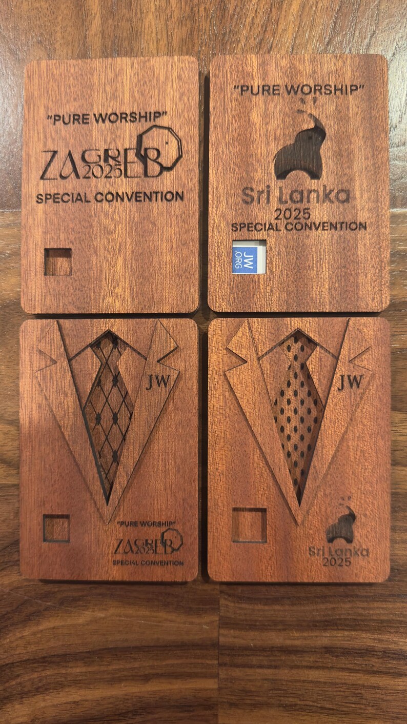 Handmade Wooden Contact Card Holders. Laser Engraved With 2025 Logos ...